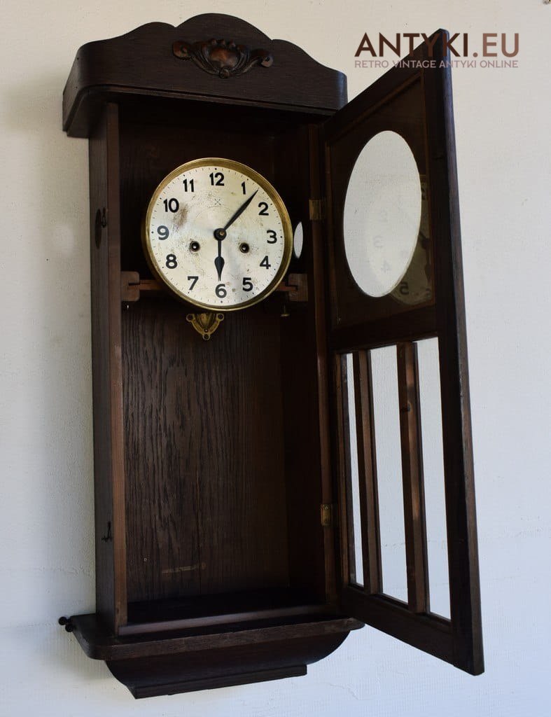 Muzealny zegar na ścianę. Junghans, Hamburg American Clock Company (H.A ...